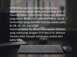 Vokasi. Vokasi UB. Vokasi Universitas Brawijaya. Vokasi UB Malang ...