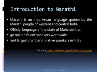 Marathi Language And Culture basics | PPTX