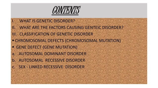 genetic disorder | PPT