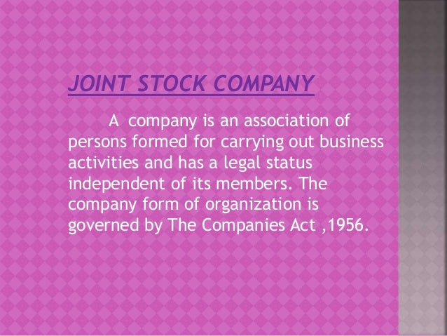 Joint Stock Company Formation And Features
