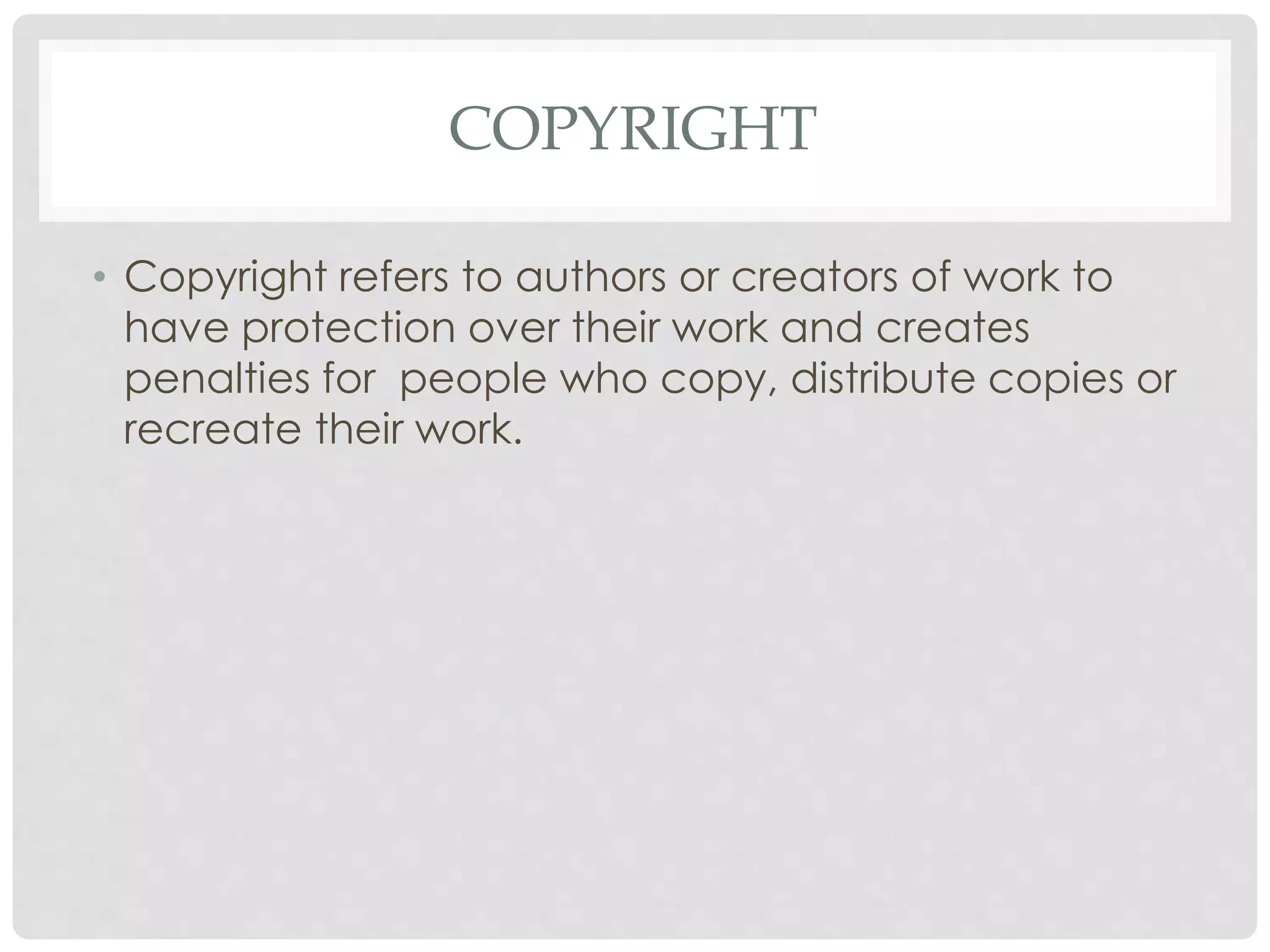 Copyright and Fair Use Presentation | PPTX