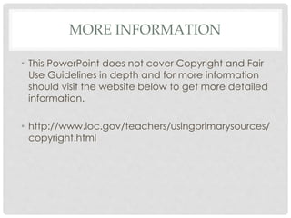 Copyright and Fair Use Presentation | PPTX