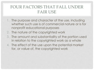 Copyright and Fair Use Presentation | PPTX