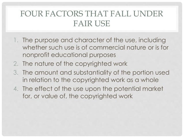 Copyright and Fair Use Presentation | PPTX