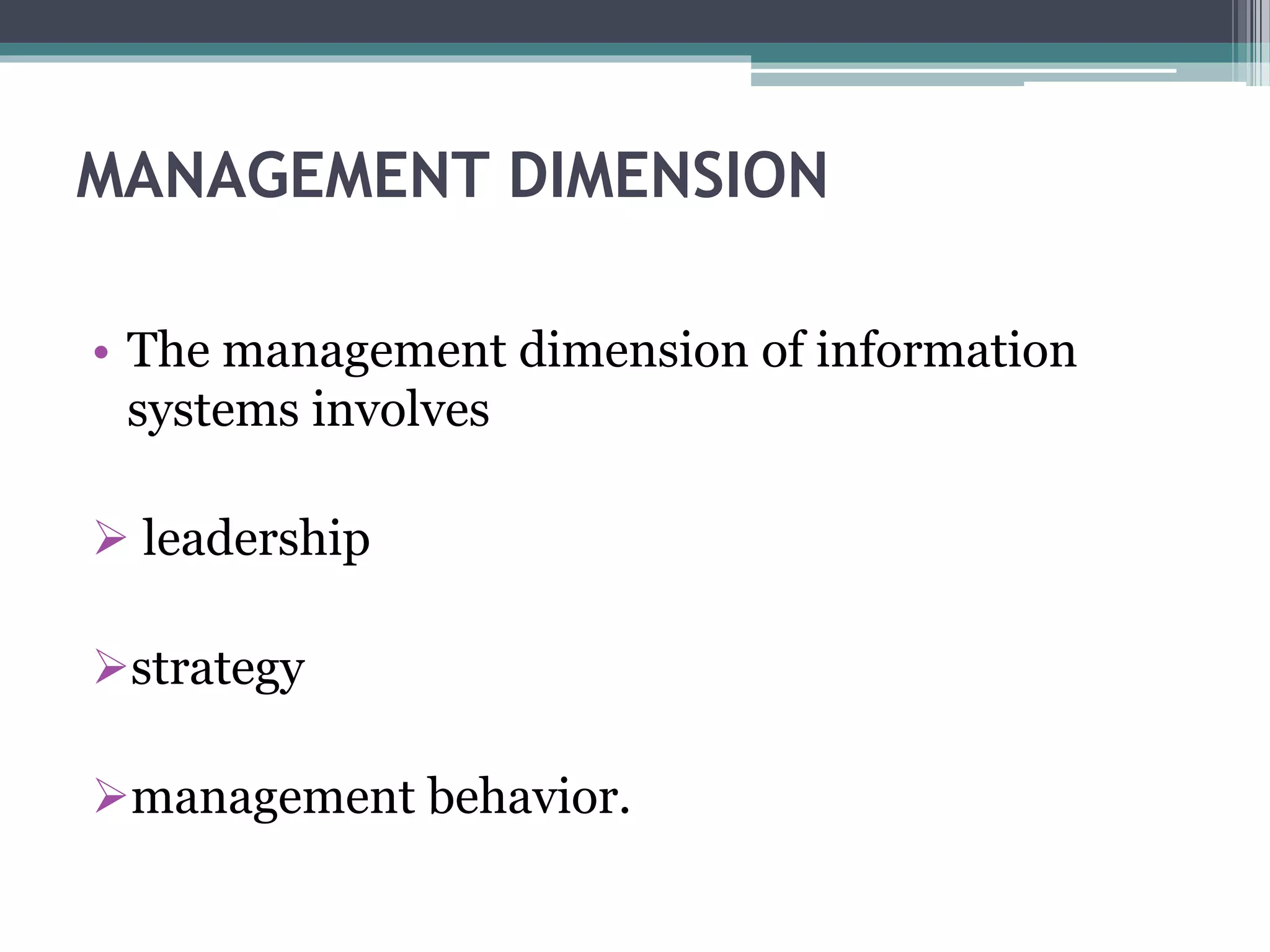 dimensions of information system | PPTX