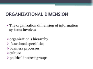 dimensions of information system | PPTX