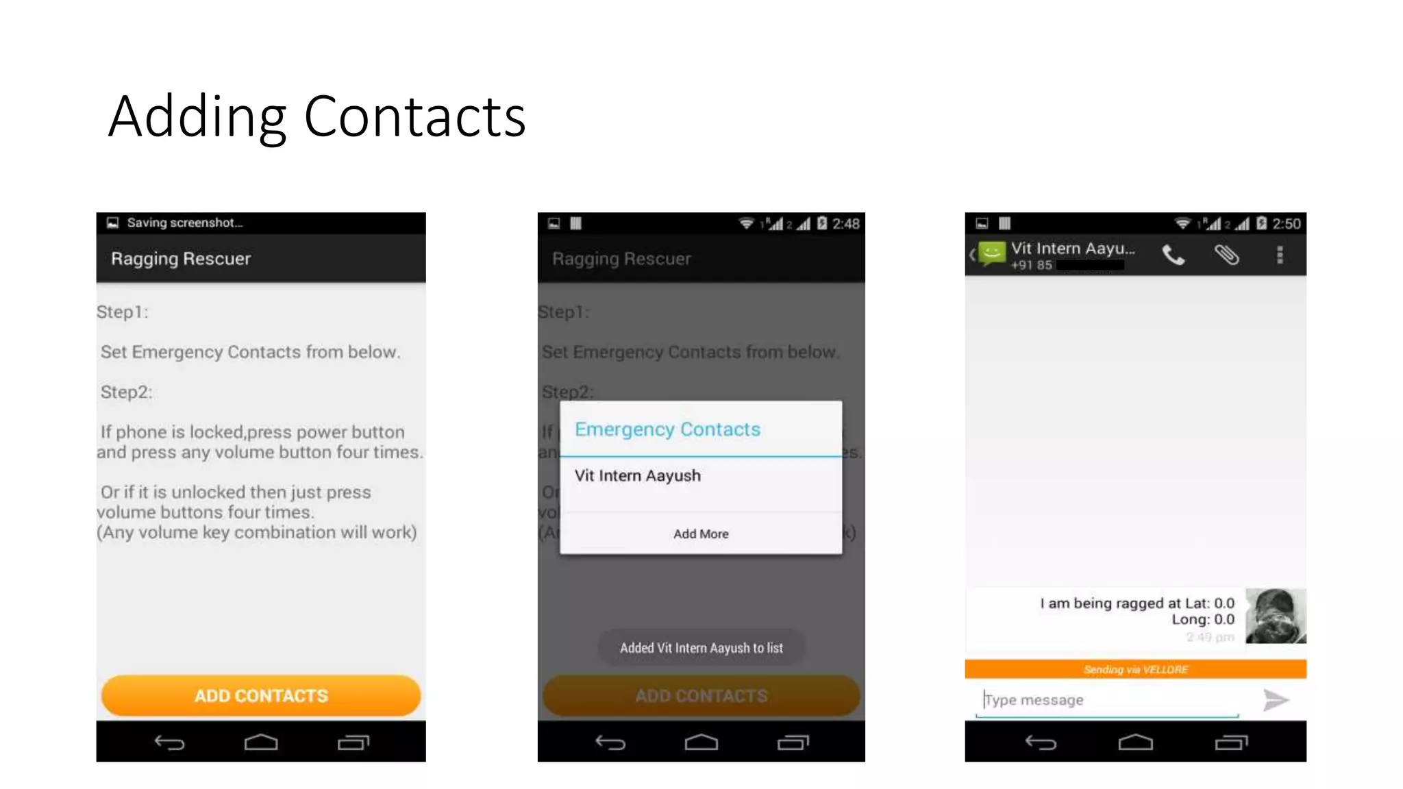 Ragging Rescuer Android Application | PPTX