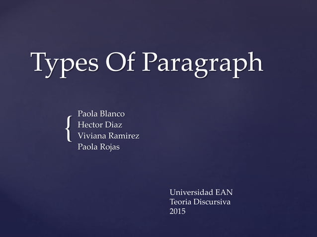 Types of Paragraph | PPTX