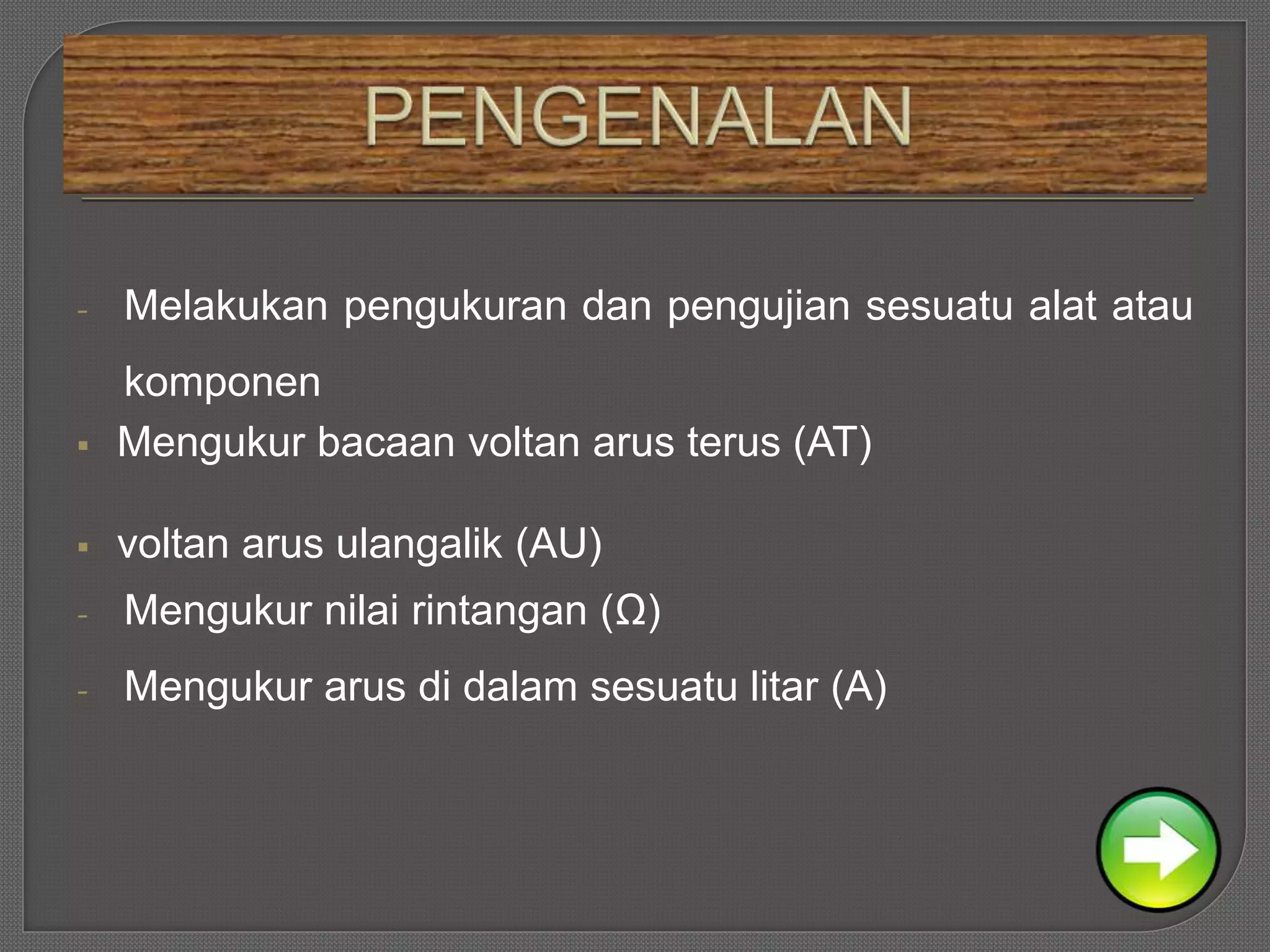 Ukur Menggunakan Multimeter | PPTX