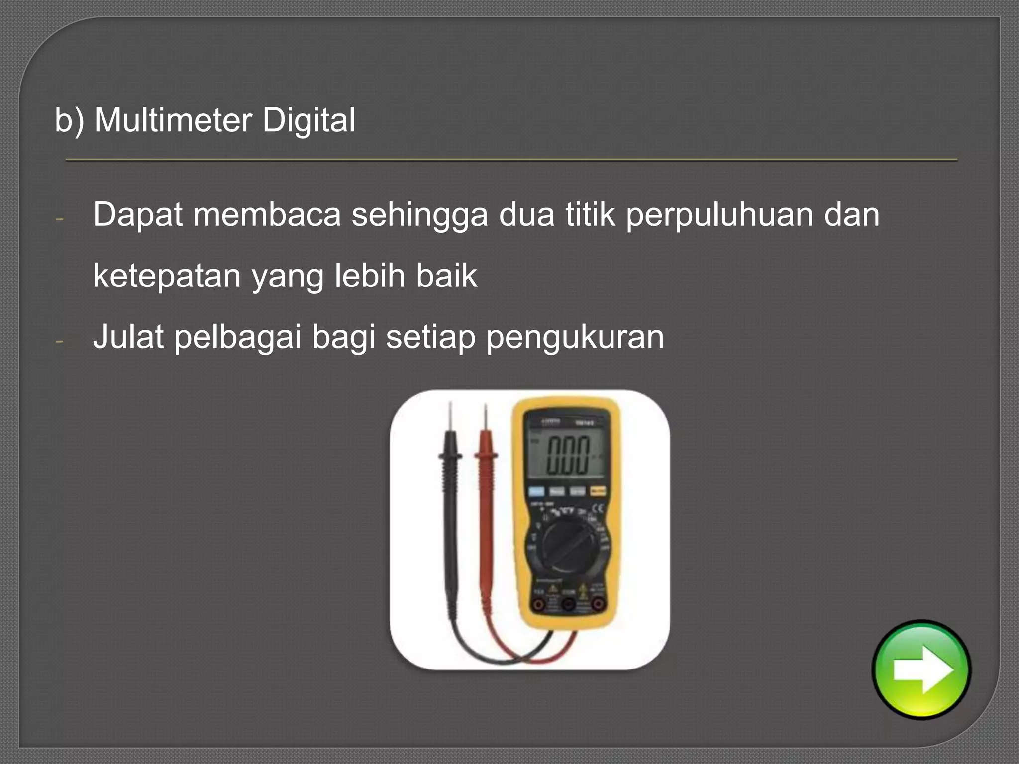 Ukur Menggunakan Multimeter | PPTX