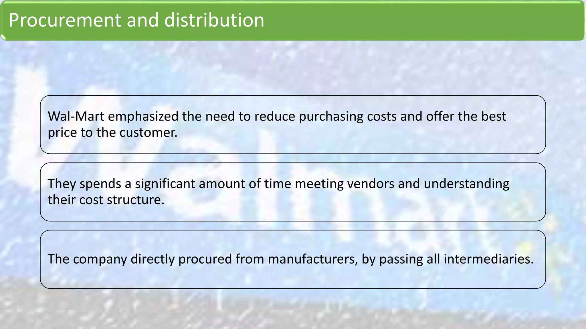 Walmart Supply Chain Management ( Case study) | PPTX