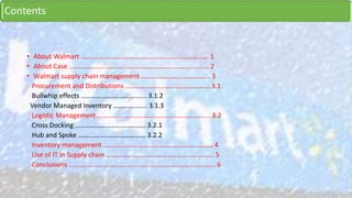 Walmart Supply Chain Management ( Case study) | PPTX
