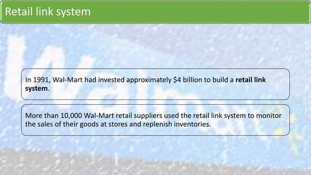 Walmart Supply Chain Management ( Case study) | PPTX
