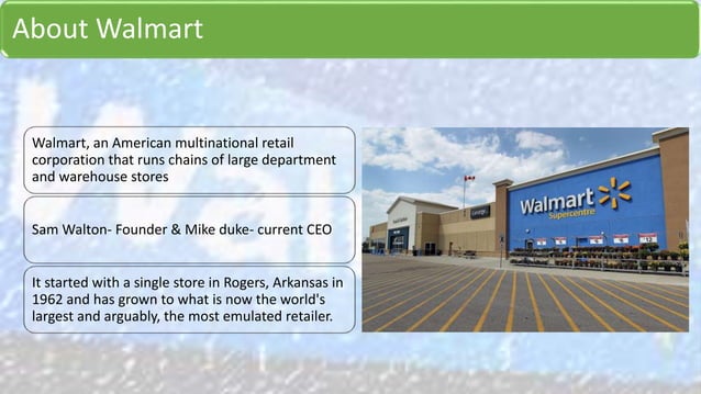Walmart Supply Chain Management ( Case study) | PPTX