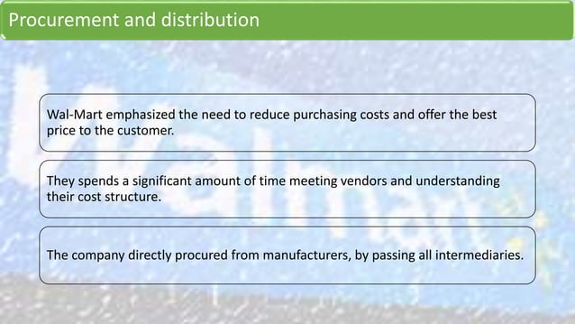 Walmart Supply Chain Management ( Case study) | PPTX