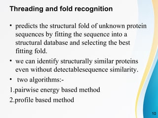 methods for protein structure prediction | PPT
