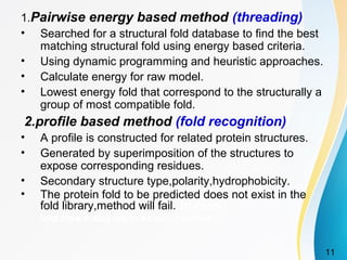 methods for protein structure prediction | PPT