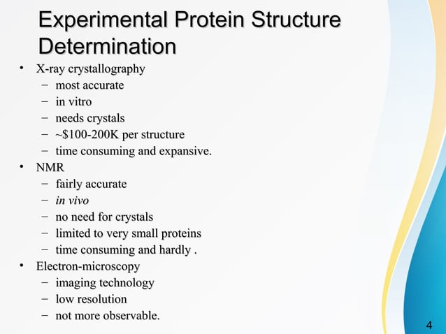 methods for protein structure prediction | PPT | Chemistry | Science