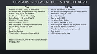 Benjamin Button: novel - movie | PPTX