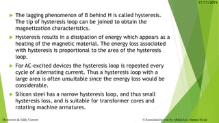 Hysteresis and Eddy-current losses | PPTX
