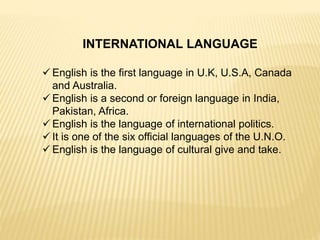 Importance of english language. | PPTX