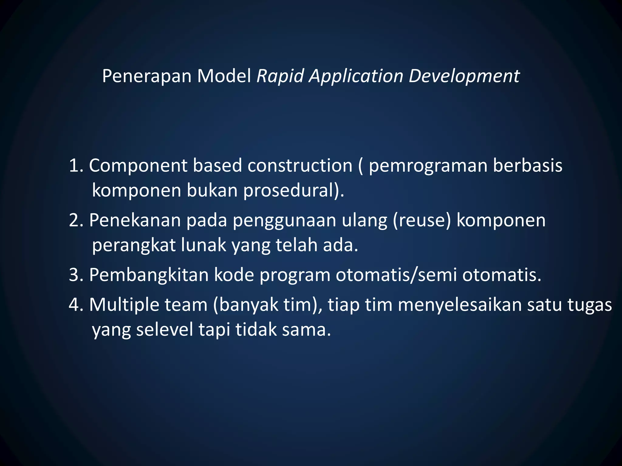 RAD (Rapid Aplication Development) | PPTX