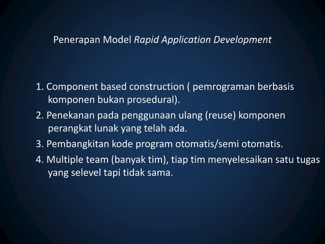 RAD (Rapid Aplication Development) | PPTX