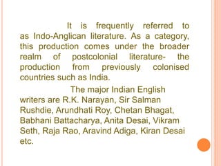 Indian English Writers | PPTX