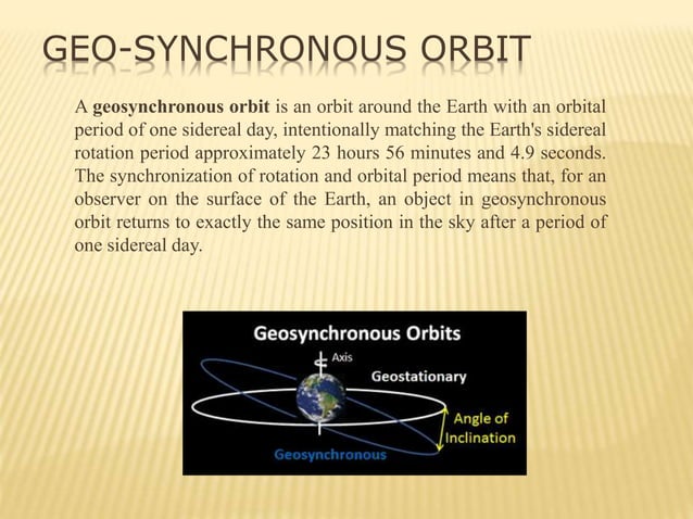 DESIGN OF GEOSYNCHRONOUS AND SUN SYNCHRONOUS ORBIT
