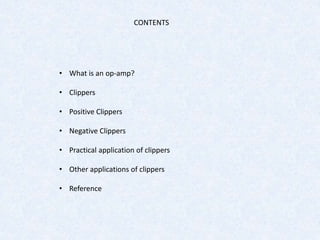 Presentation on clippers and clampers | PPTX