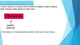 main & subordinate clauses | PPTX