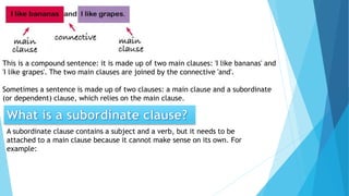 main & subordinate clauses | PPTX