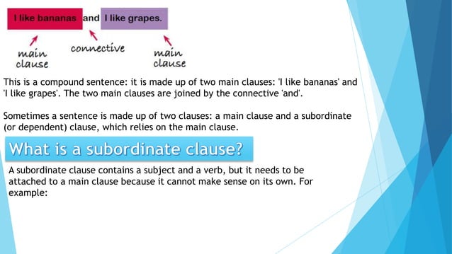 main & subordinate clauses | PPTX