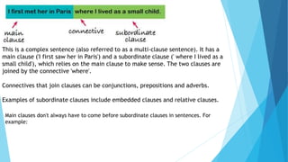 main & subordinate clauses | PPTX