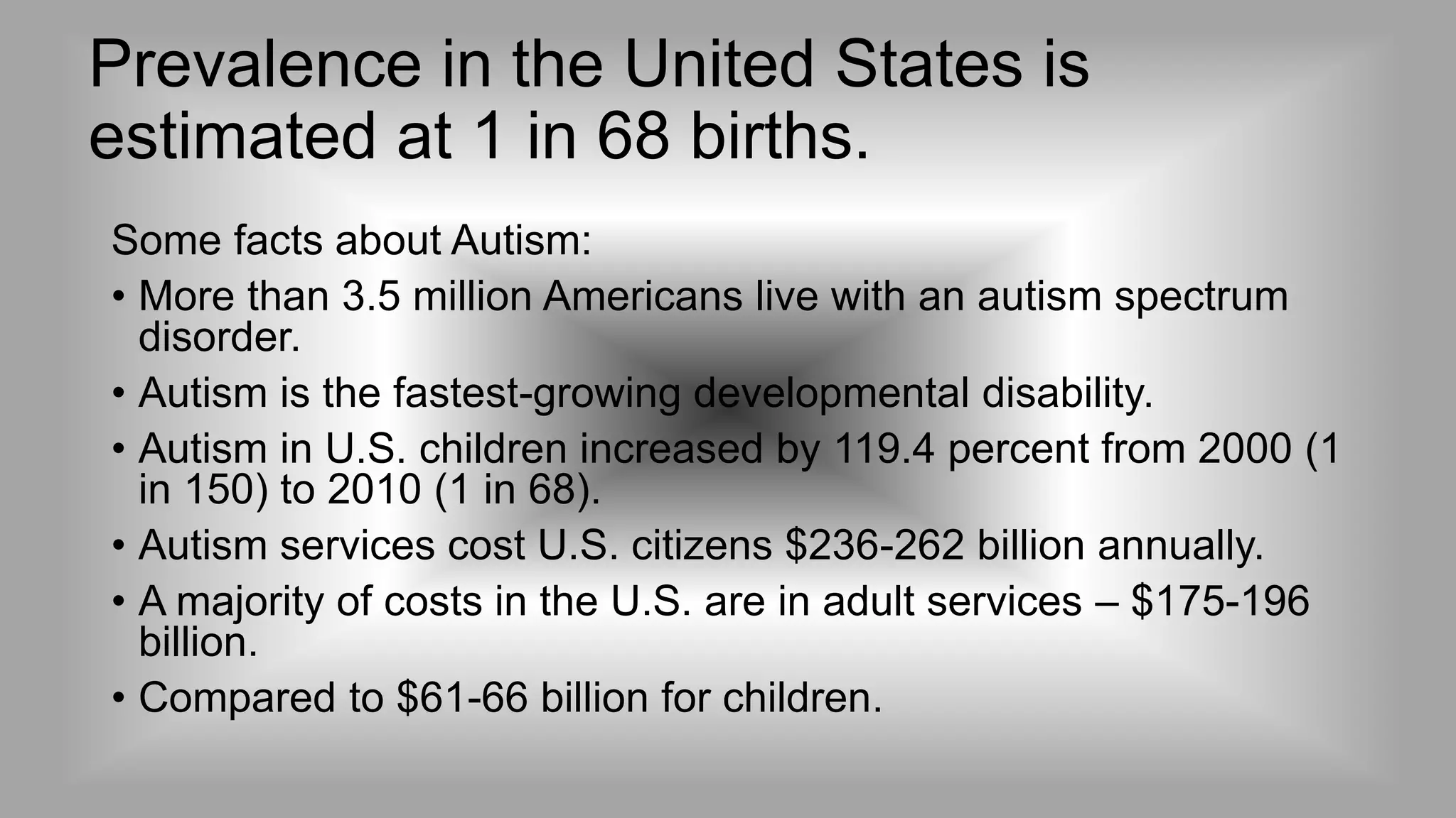 Autism in the USA | PPTX