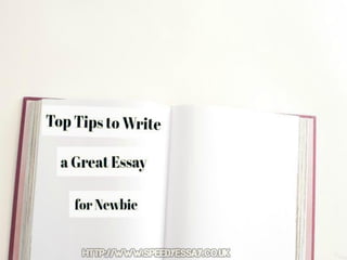Top Tips To Write a Great Essay for Newbie | PDF | Homework and Study ...