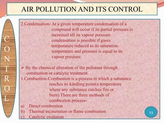 AIR POLLUTION AND ITS CONTROL THROUGH BIOTECHNOLOGY | PPTX