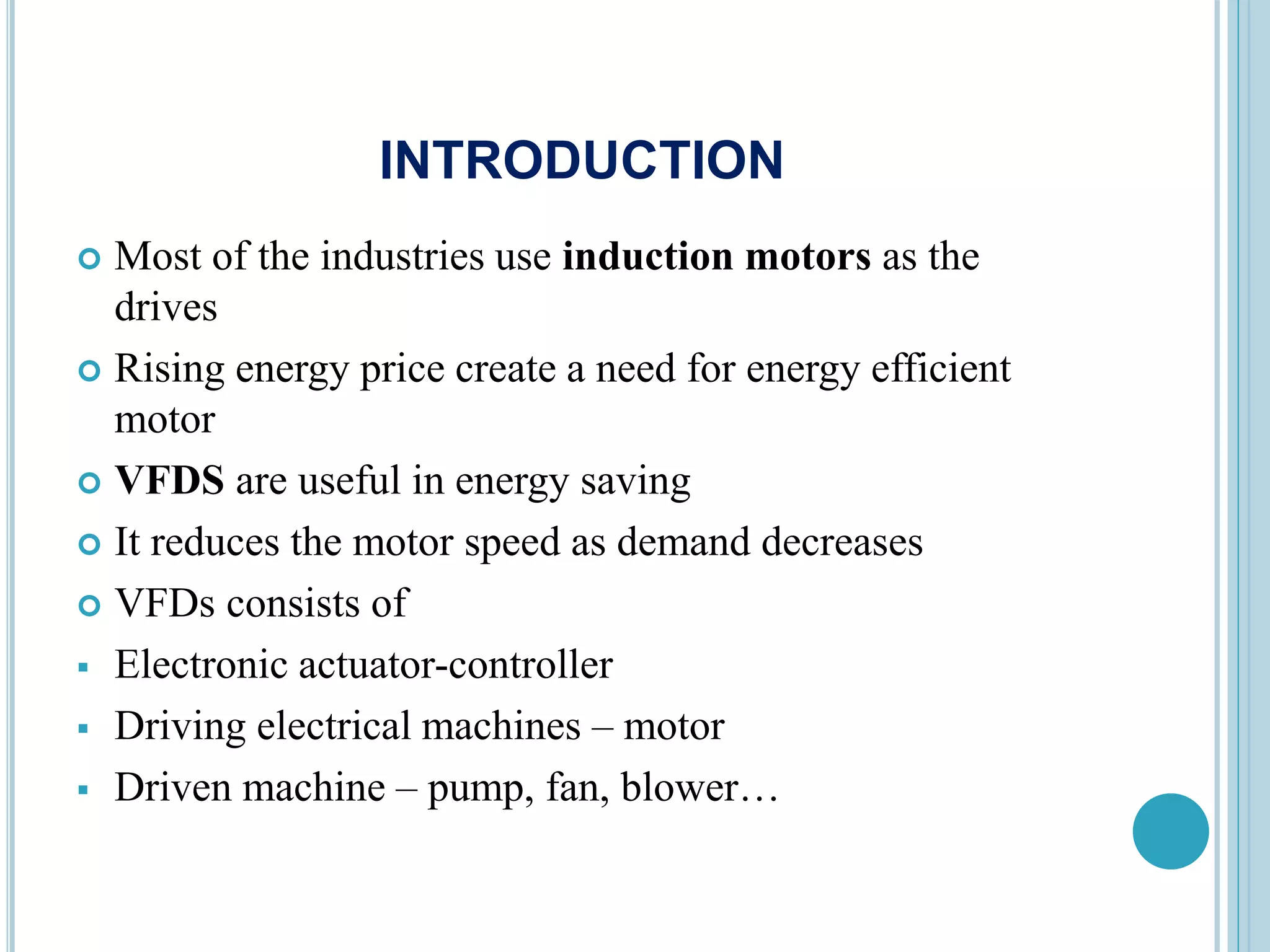 design of VFD for speed control in single phase induction motor | PPTX