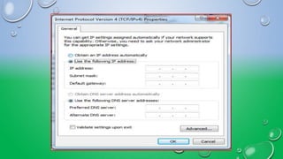 ASSIGNING A STATIC IP ADDRESS | PPTX | Computer Networking | Computing