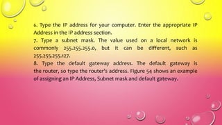 ASSIGNING A STATIC IP ADDRESS | PPTX | Computer Networking | Computing