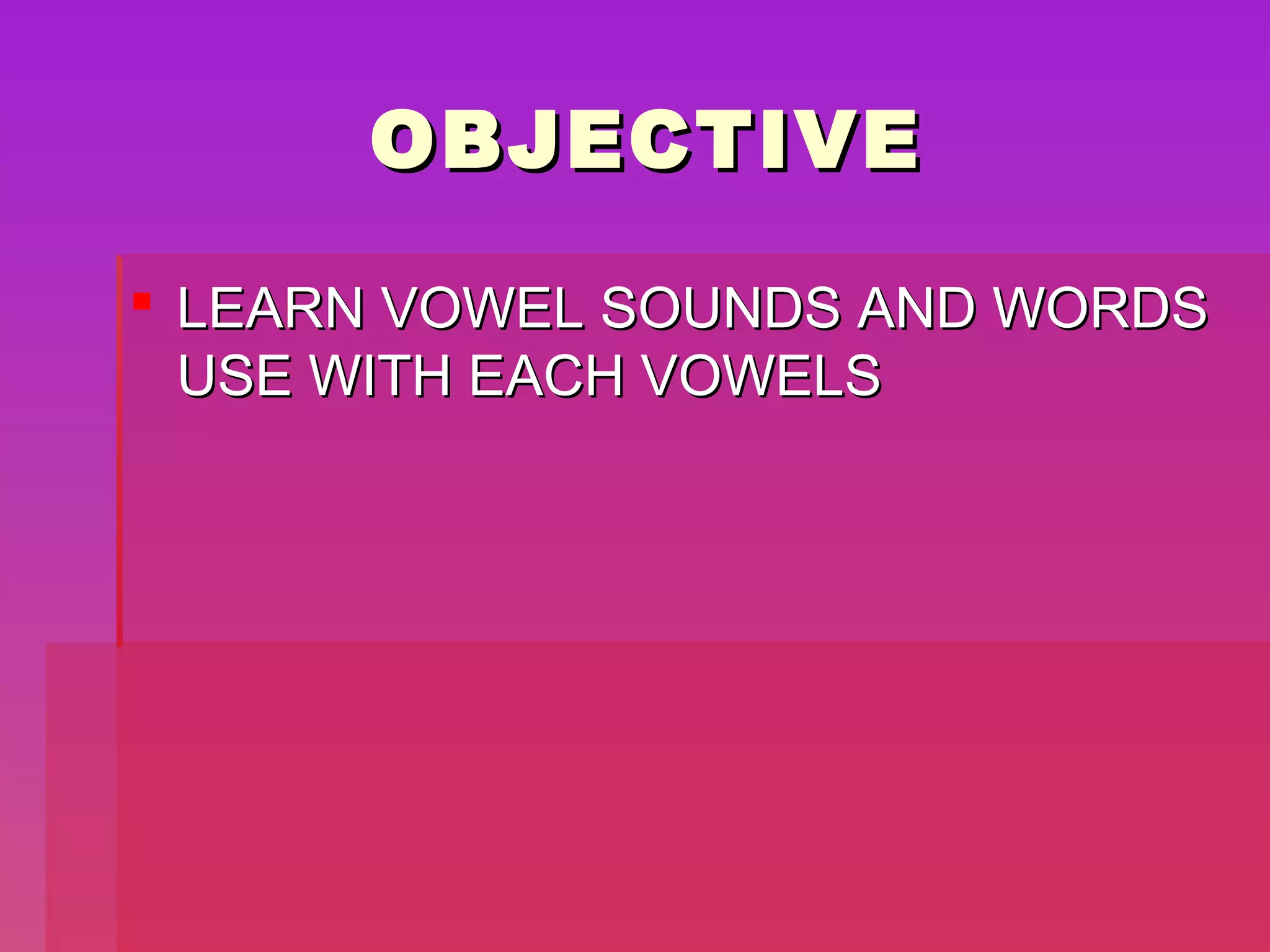the vowels | PPT