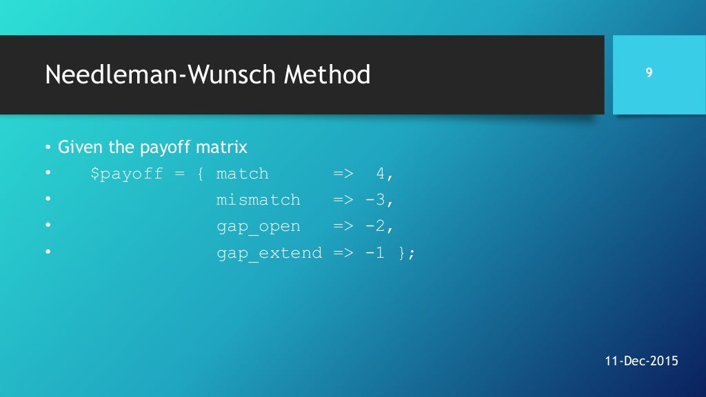 Needleman-Wunsch Algorithm