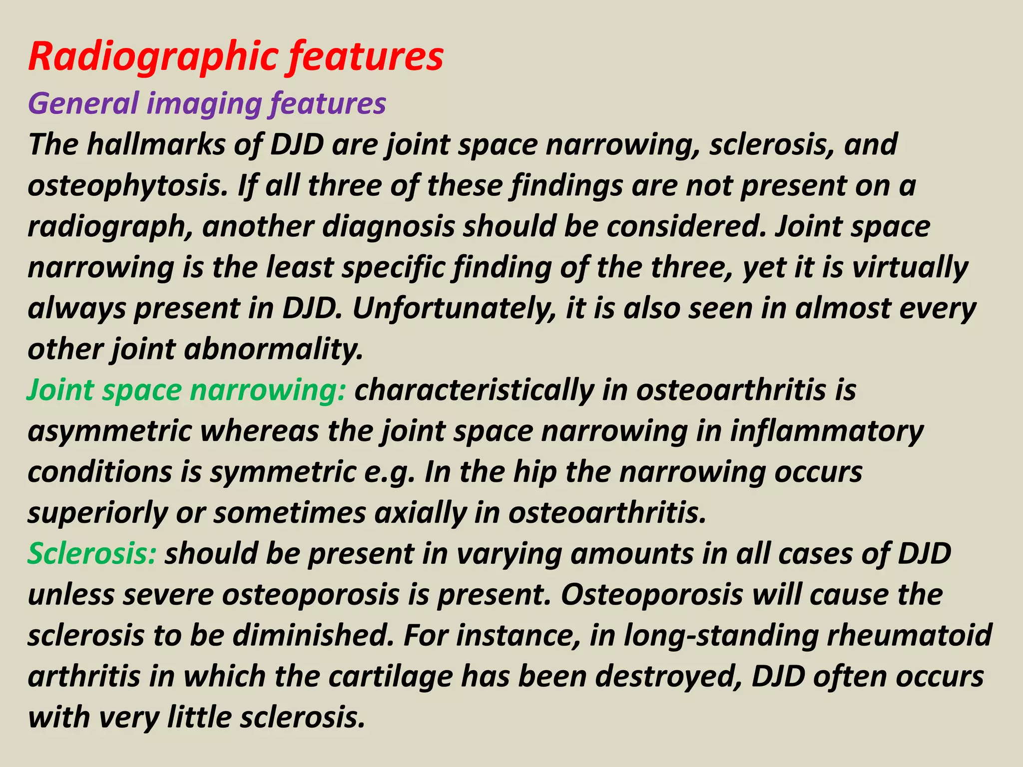 Presentation1.pptx, radiological imaging of osteoarthritis. | PPTX