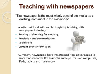 newspaper in education | PPTX