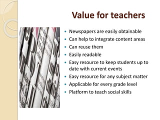 newspaper in education | PPTX