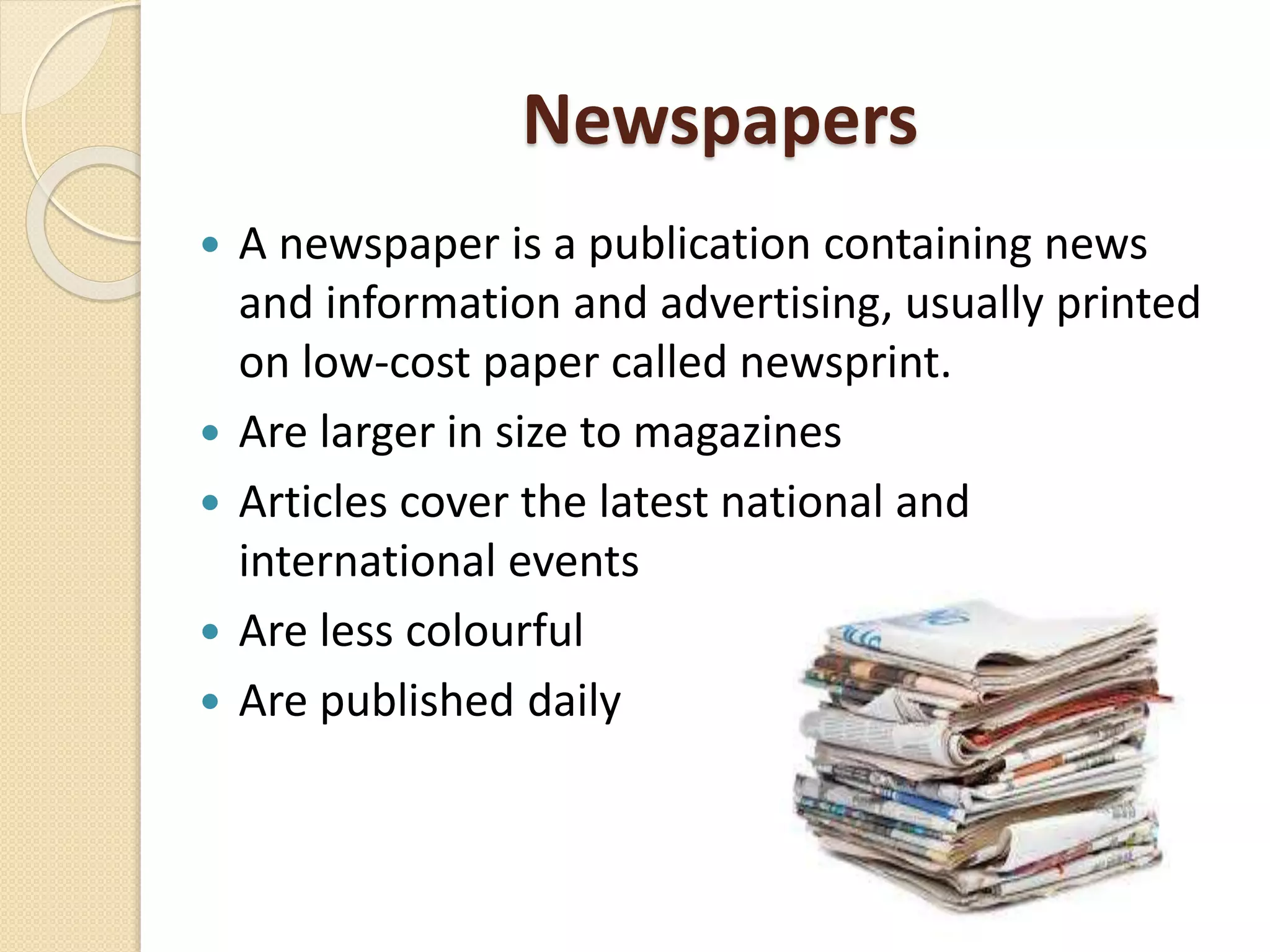 newspaper in education | PPTX
