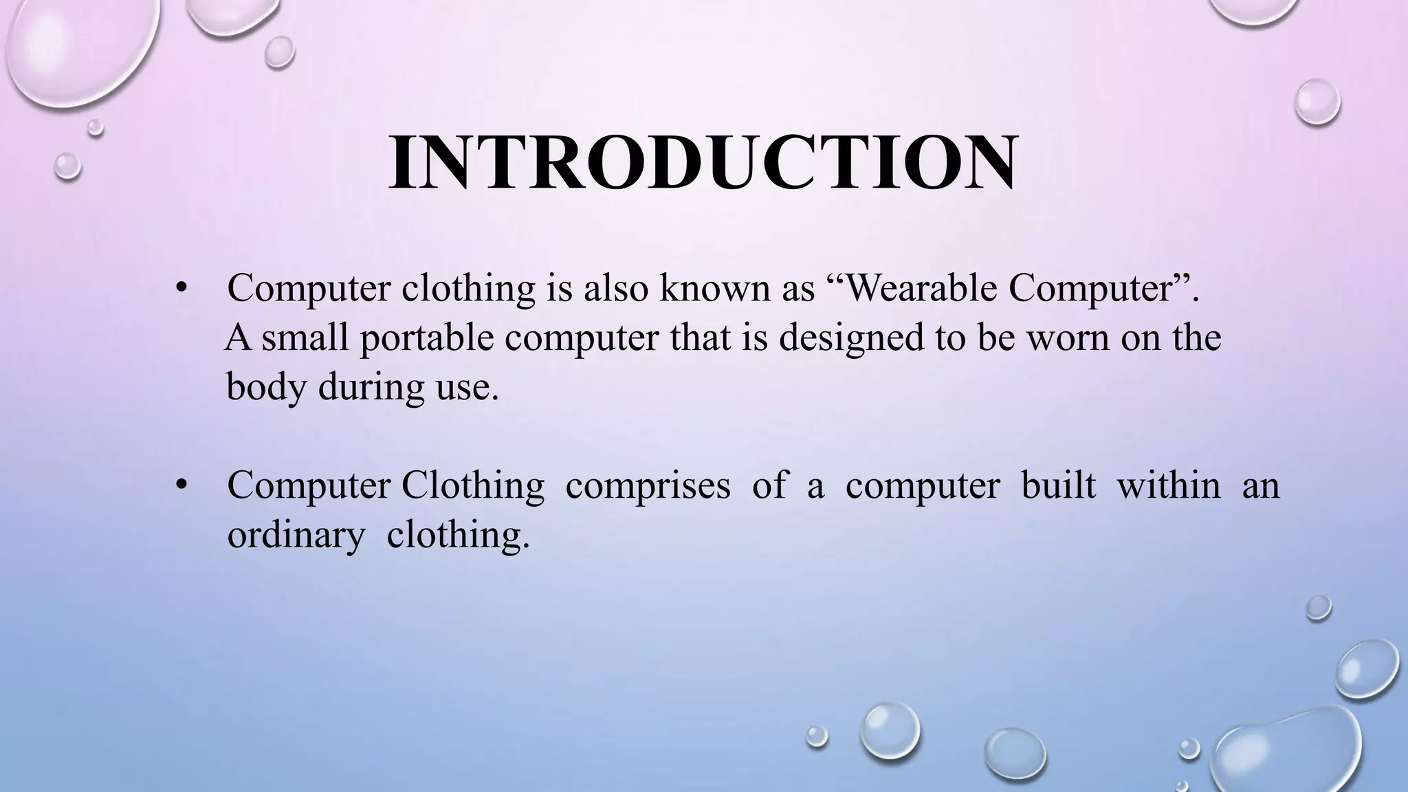 COMPUTER CLOTHING | PPTX