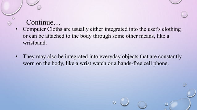 COMPUTER CLOTHING | PPTX | Wearable Technology | Consumer Electronics