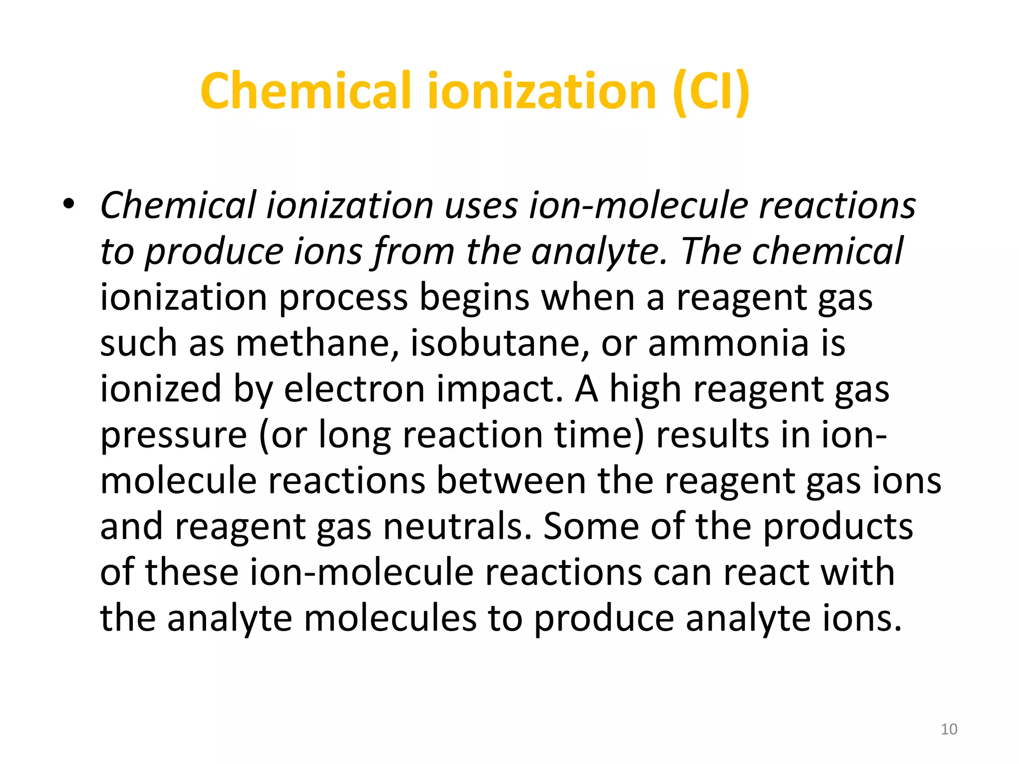Mass Spectrometry Ionization Techniques | PPTX