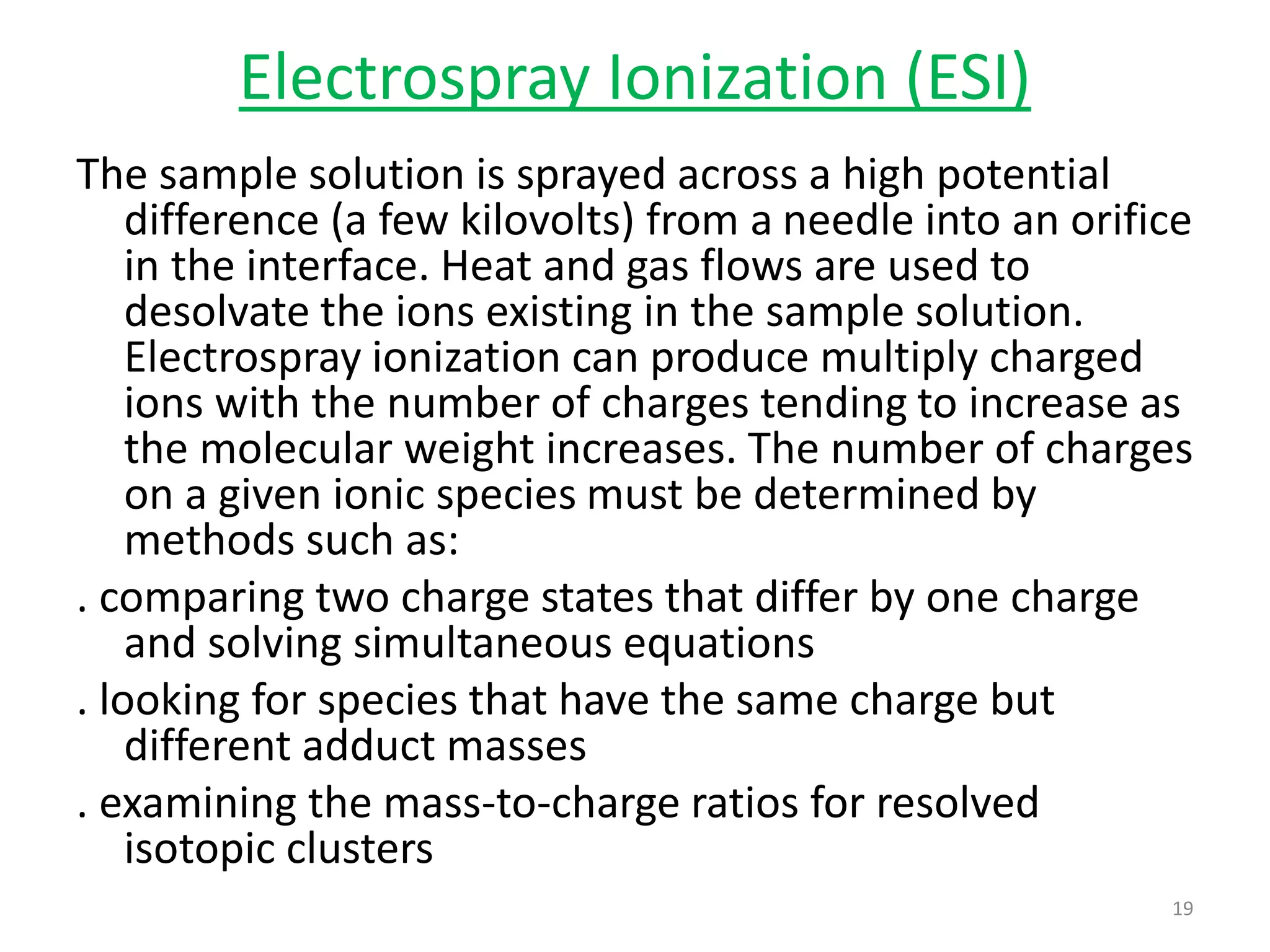 Mass Spectrometry Ionization Techniques | PPTX